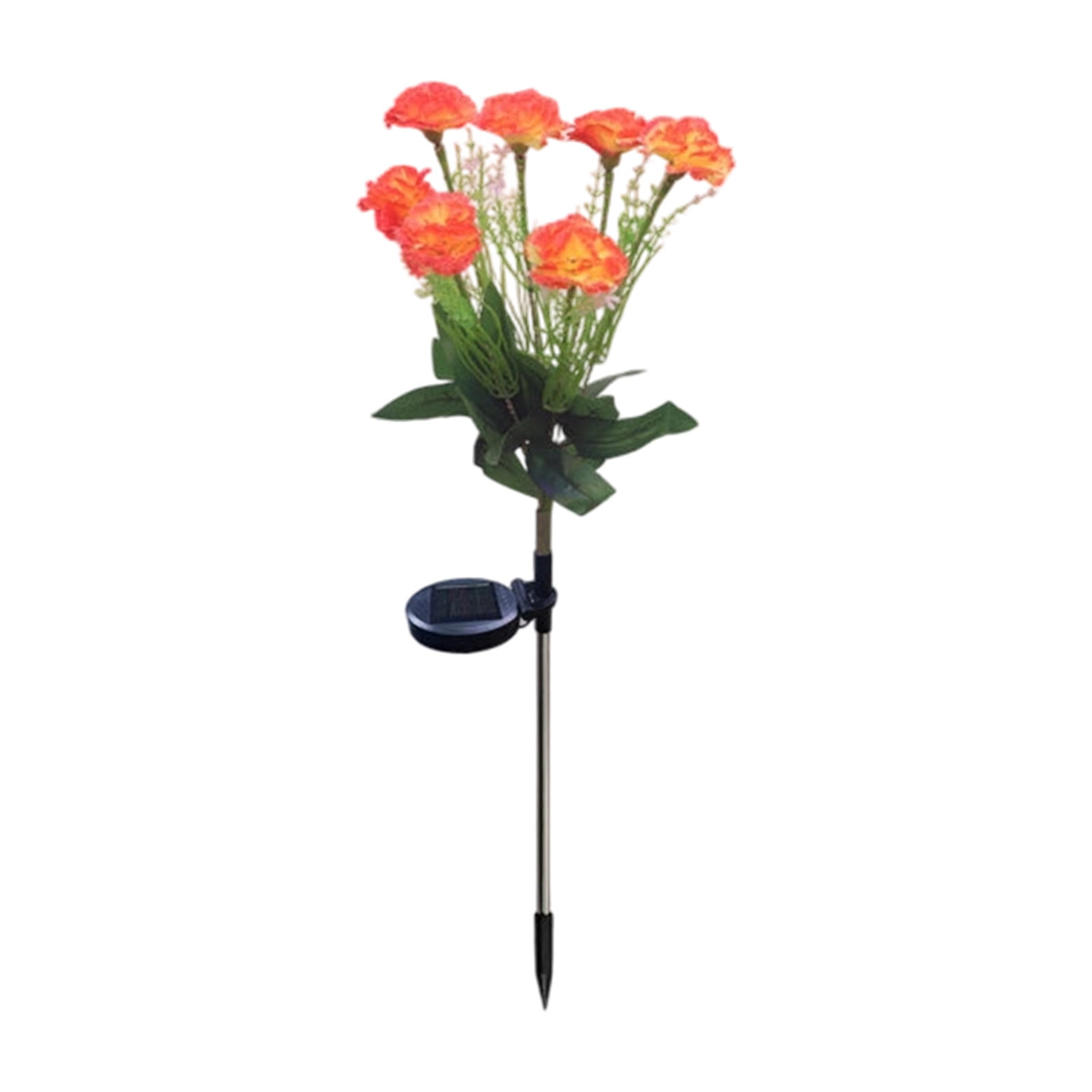 Solar Lights Outdoor Carnation Garden Stake 7 Heads Led Waterproof For ...