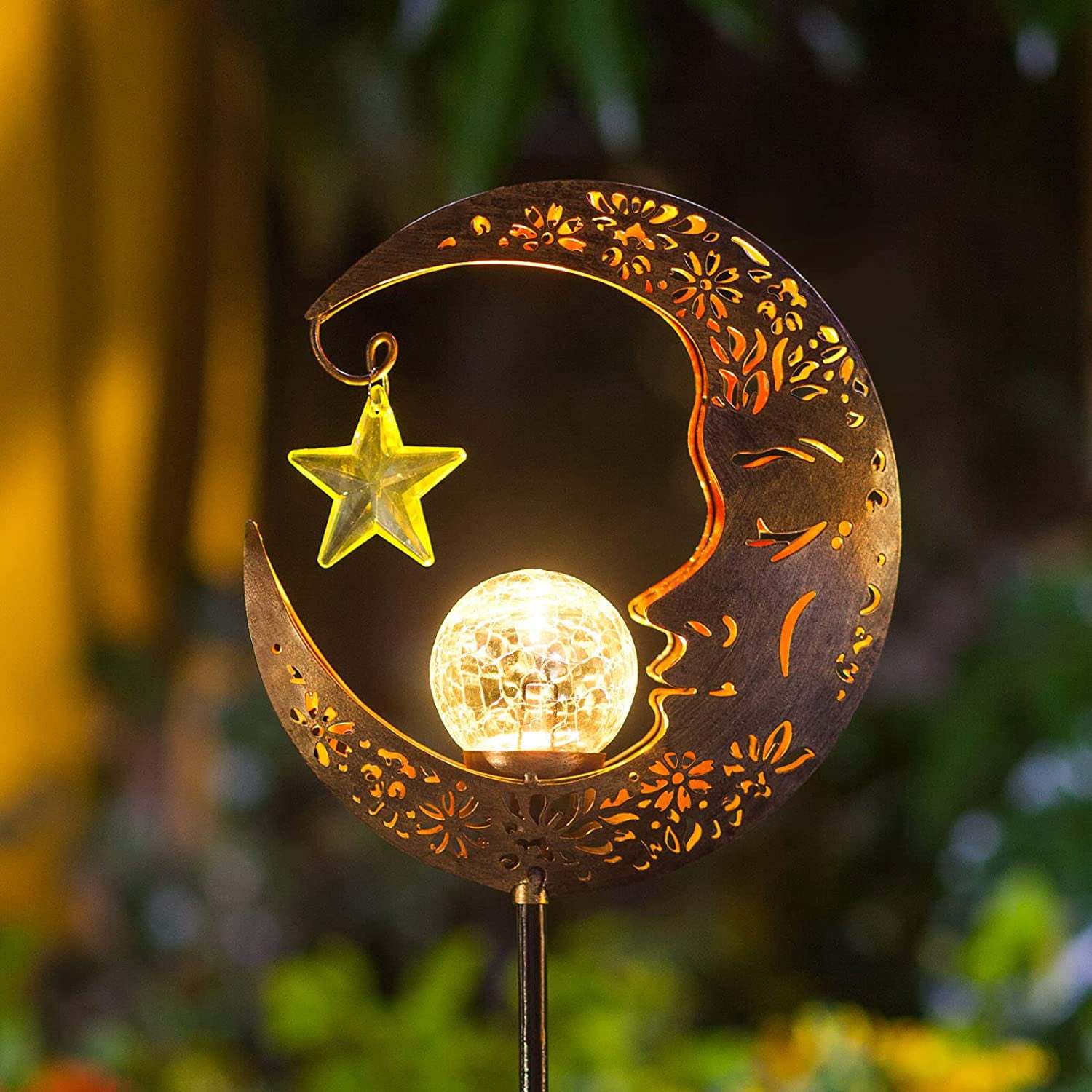 Solar Lights Outdoor Decor Moon Lantern for Patio,Lawn or Pathway Moon ...