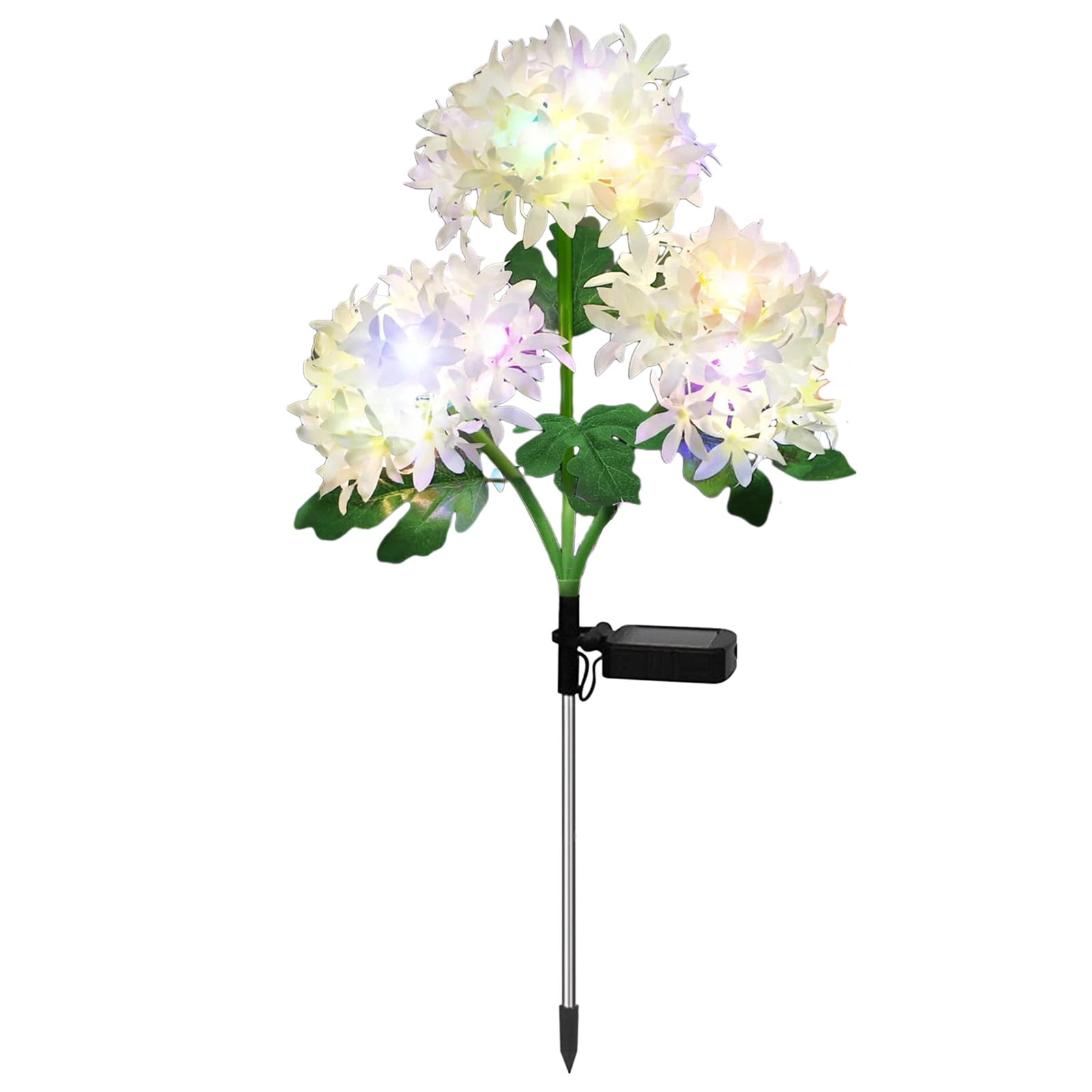 Solar Lights Outdoor Decorative - Hydrangea Solar Garden Stake Lights ...