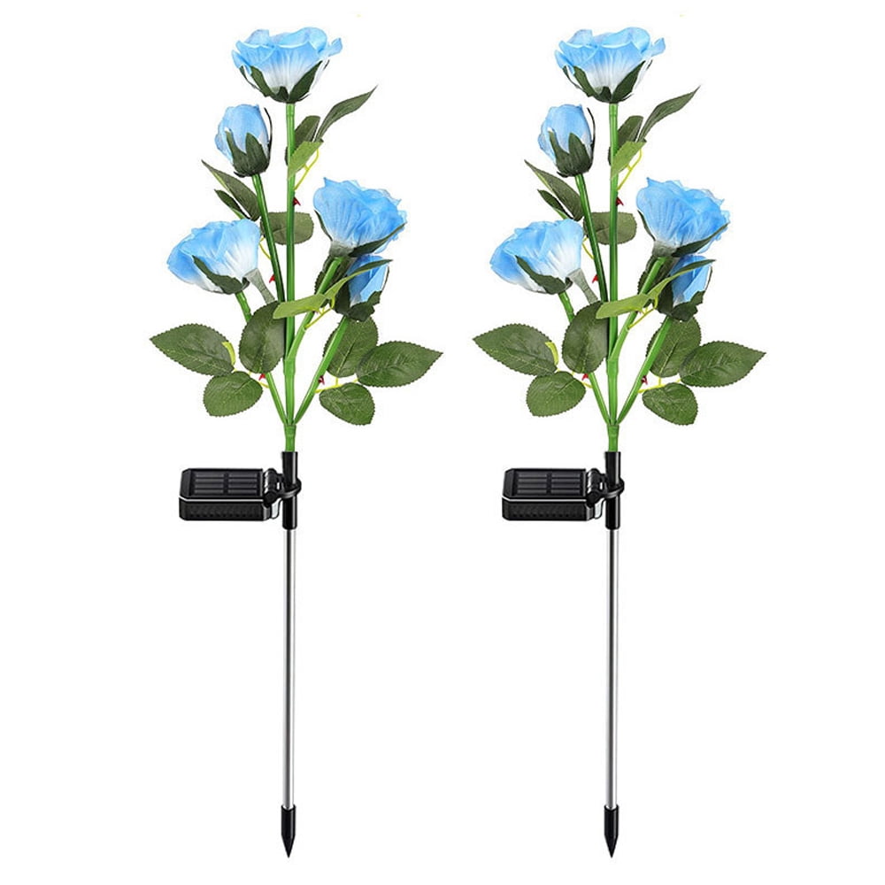 Solar Lights Outdoor, Solar Flowers Garden Lights Outdoor Waterproof 2 ...