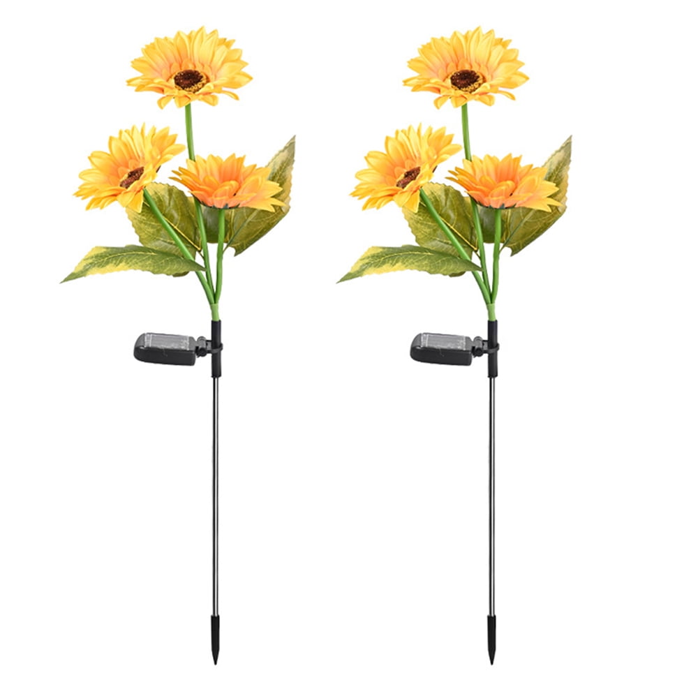 Solar Lights Outdoor Garden Decor - 2 Pack Solar Garden Lights with 3 ...
