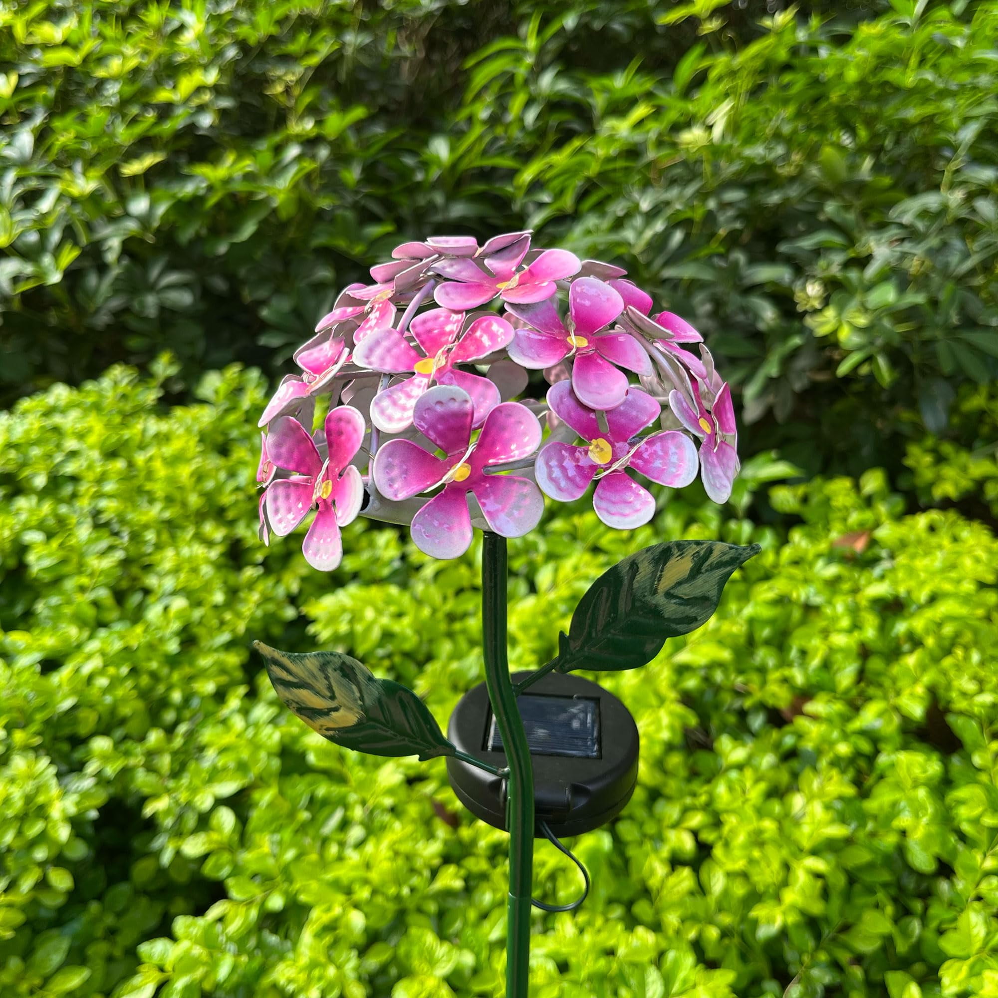 Solar Lights Outdoor for Garden Decor, Hydrangea Stake with Lighted ...