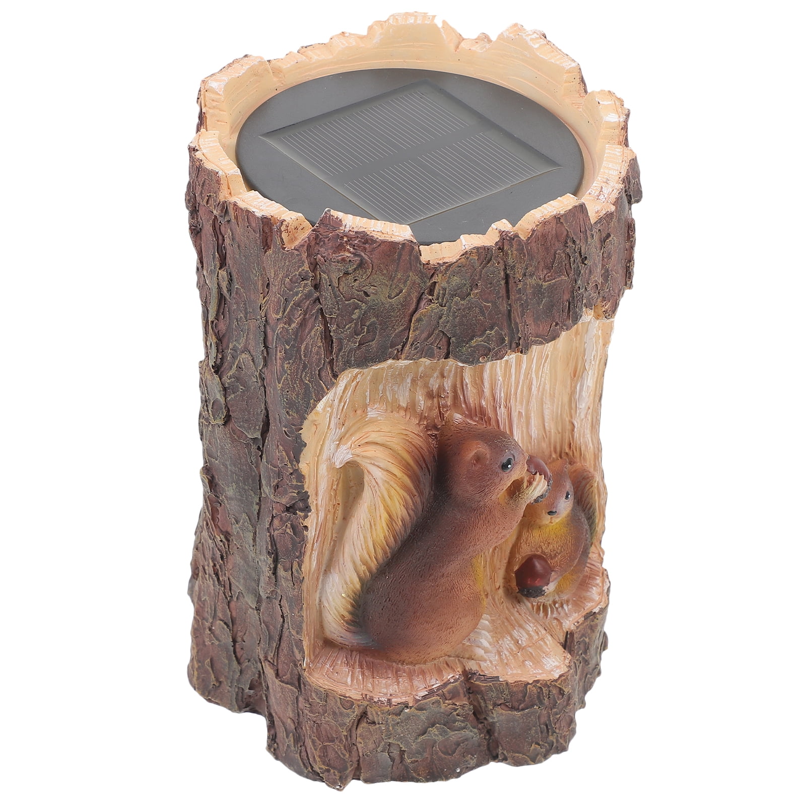 Solar Powered Resin Squirrel Light for Outdoor Decor Courtyard Yard ...