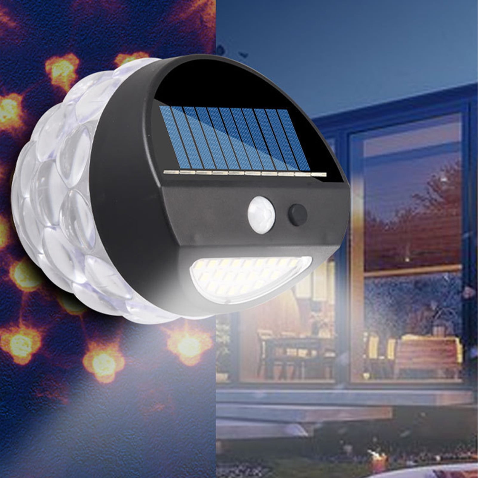 Solar Lights Outdoor Garden Solar Warm Light Induction Wall Light-Solar ...