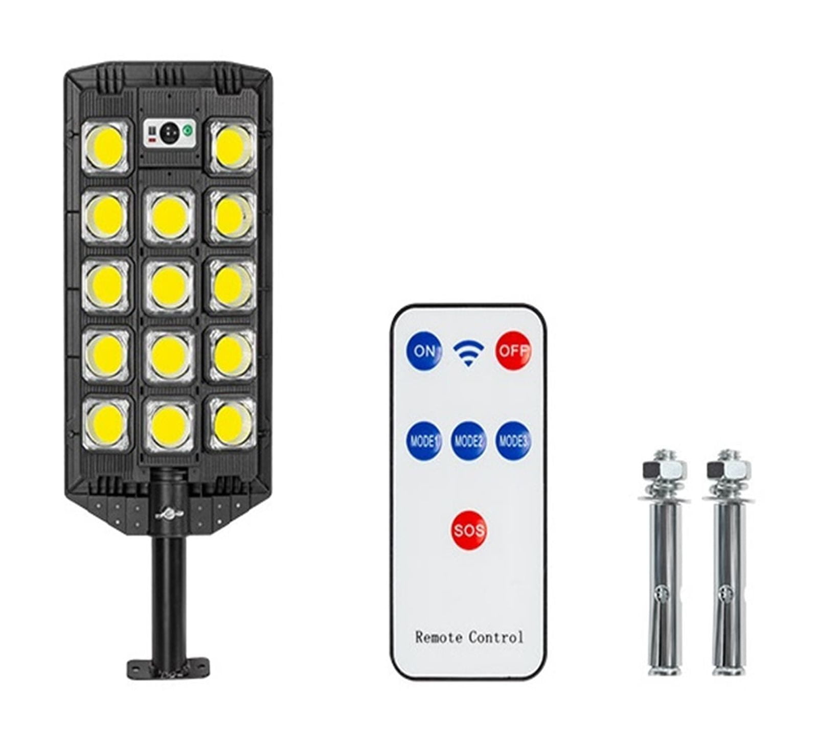 Solar Lights Outdoor, LED Strong Light Street Lamp Three Rows Of Street ...