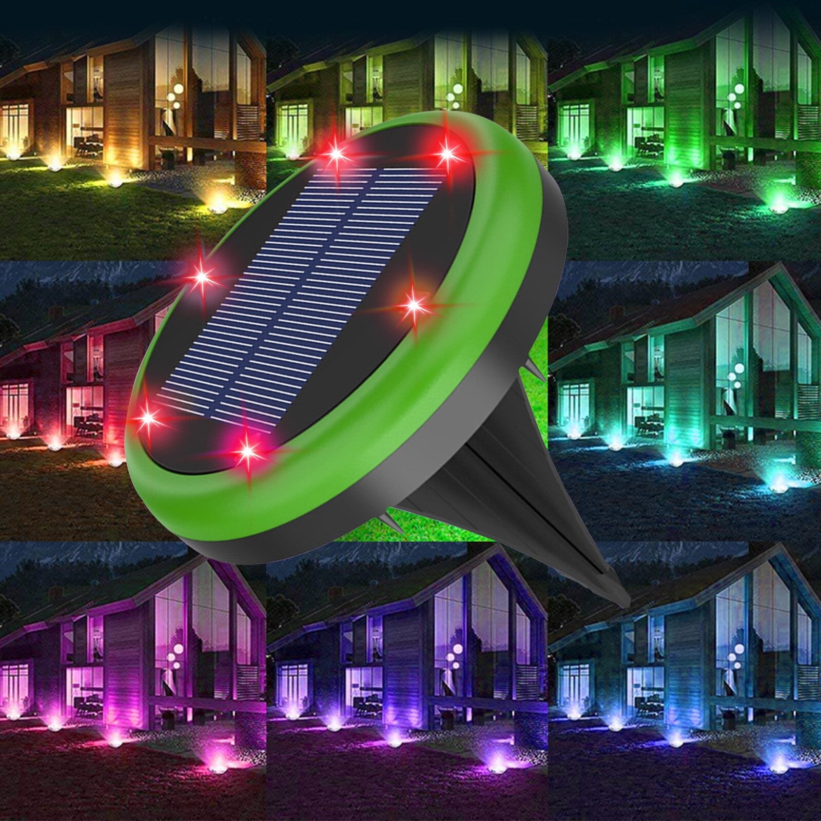Solar Lights Outdoor Pathway Ground Lights Outdoor With 6 LED Lamp ...