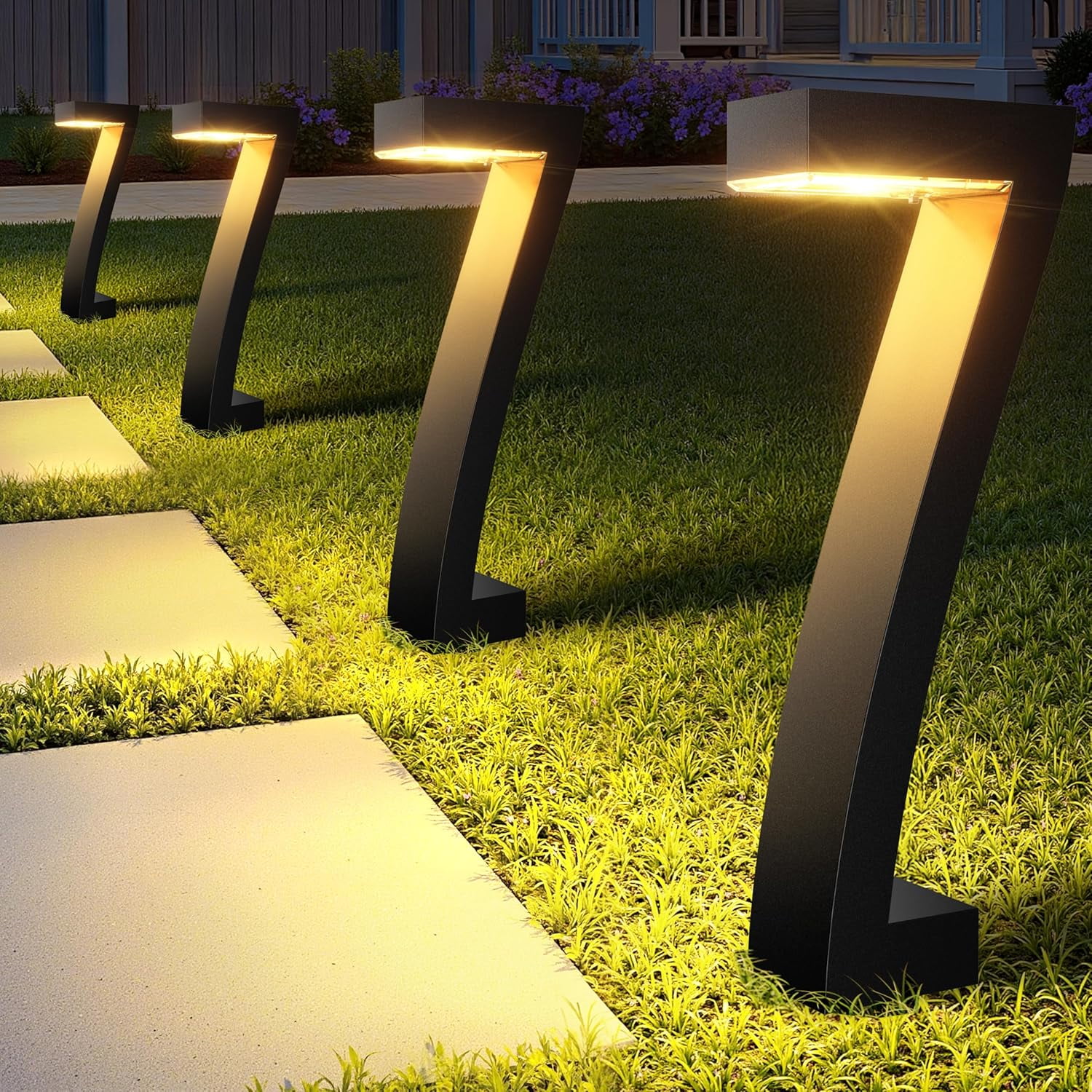 Solar Lights Outdoor Pathway Lights, 6 Pack Upgraded Bright LED Outdoor ...