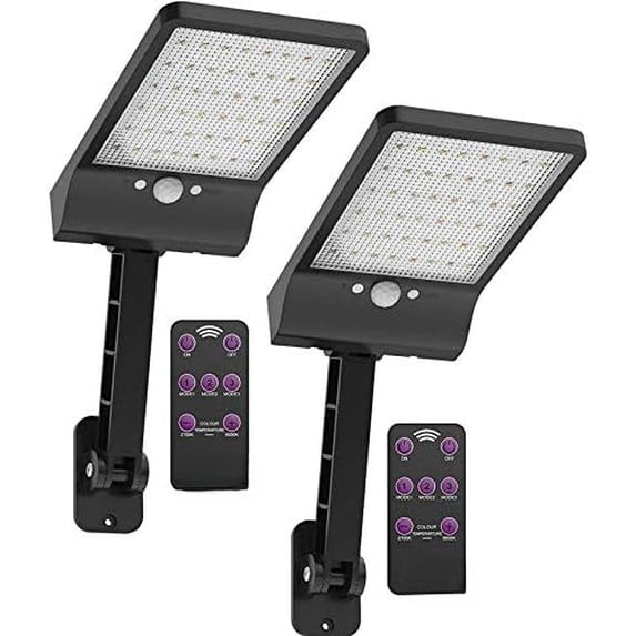 Solar Lights Outdoor with Remote and Color Temperature Adjustment 2700K ...