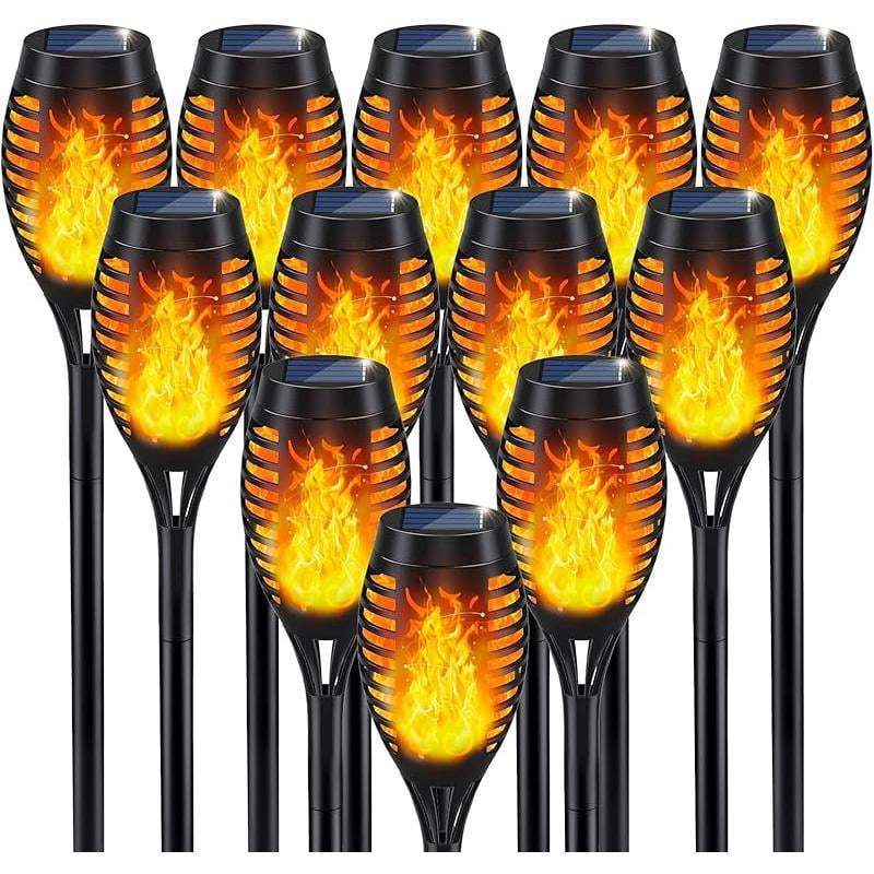 Solar Lights Outdoor, Solar Torch Light with Flickering Flame for ...