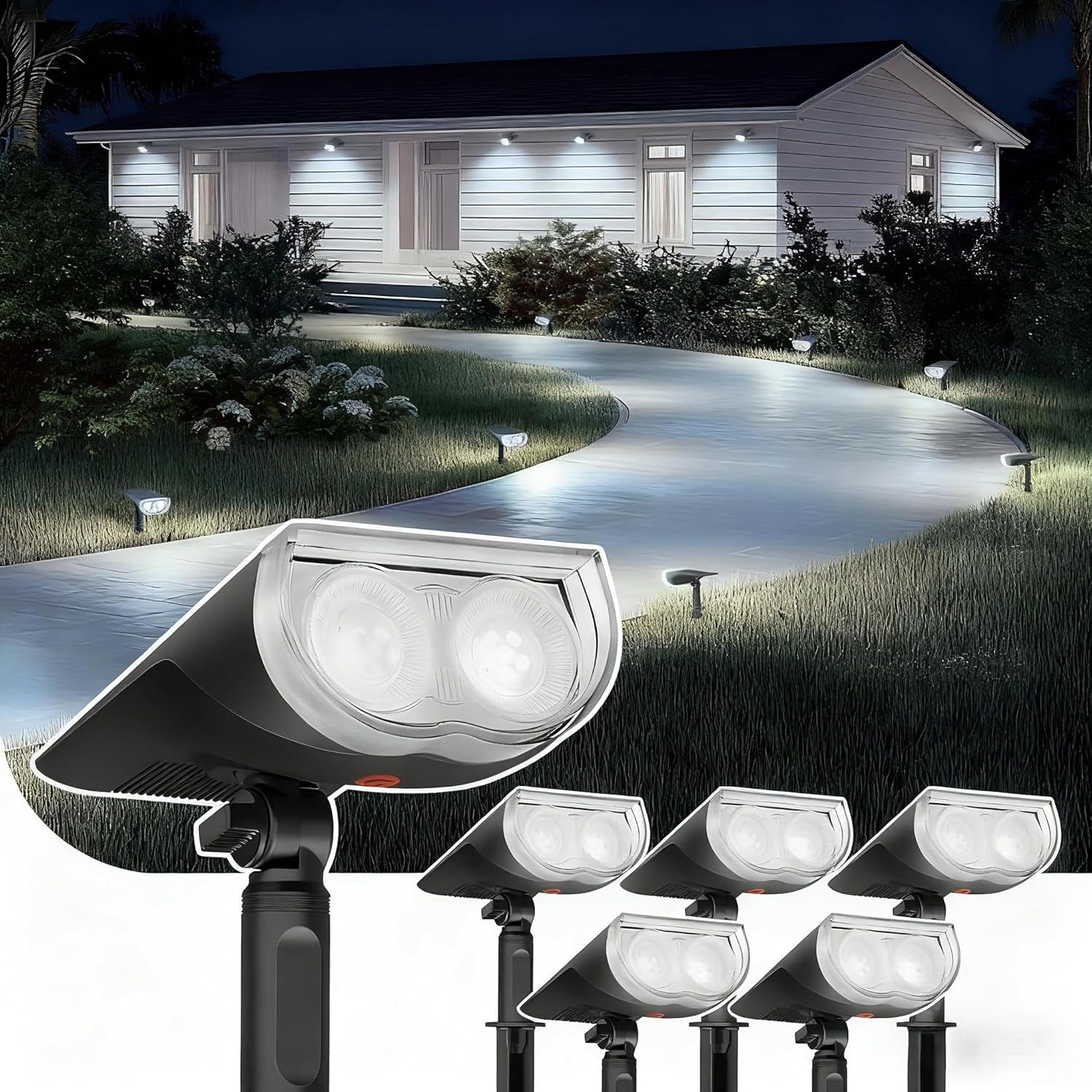 Solar Lights Outdoor StarRayS, Bright Solar Spot Lights Outdoor, IP67 ...