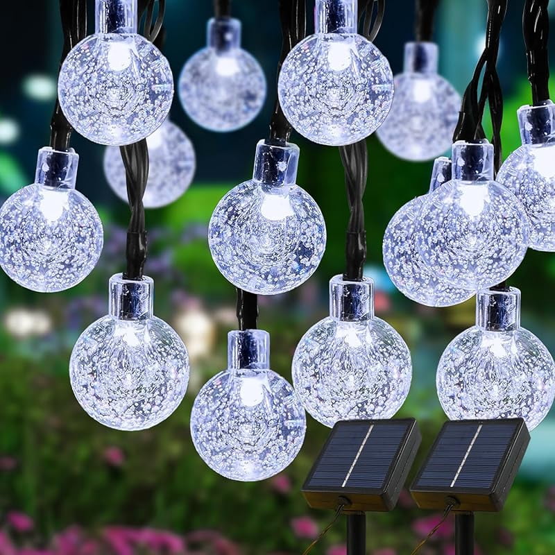 Solar Lights Outdoor Waterproof, 2 Pack Total 120LED 72FT Solar String ...