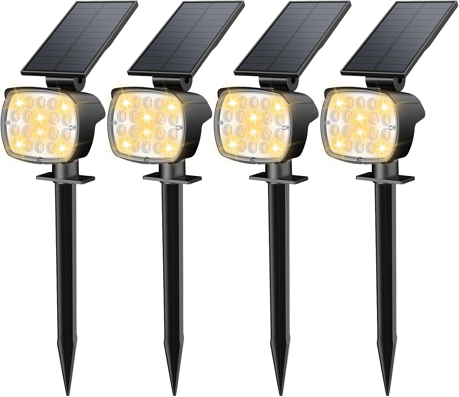 Solar Lights Outdoor Waterproof - 2025 Upgrade 3 Level Ultra Bright ...