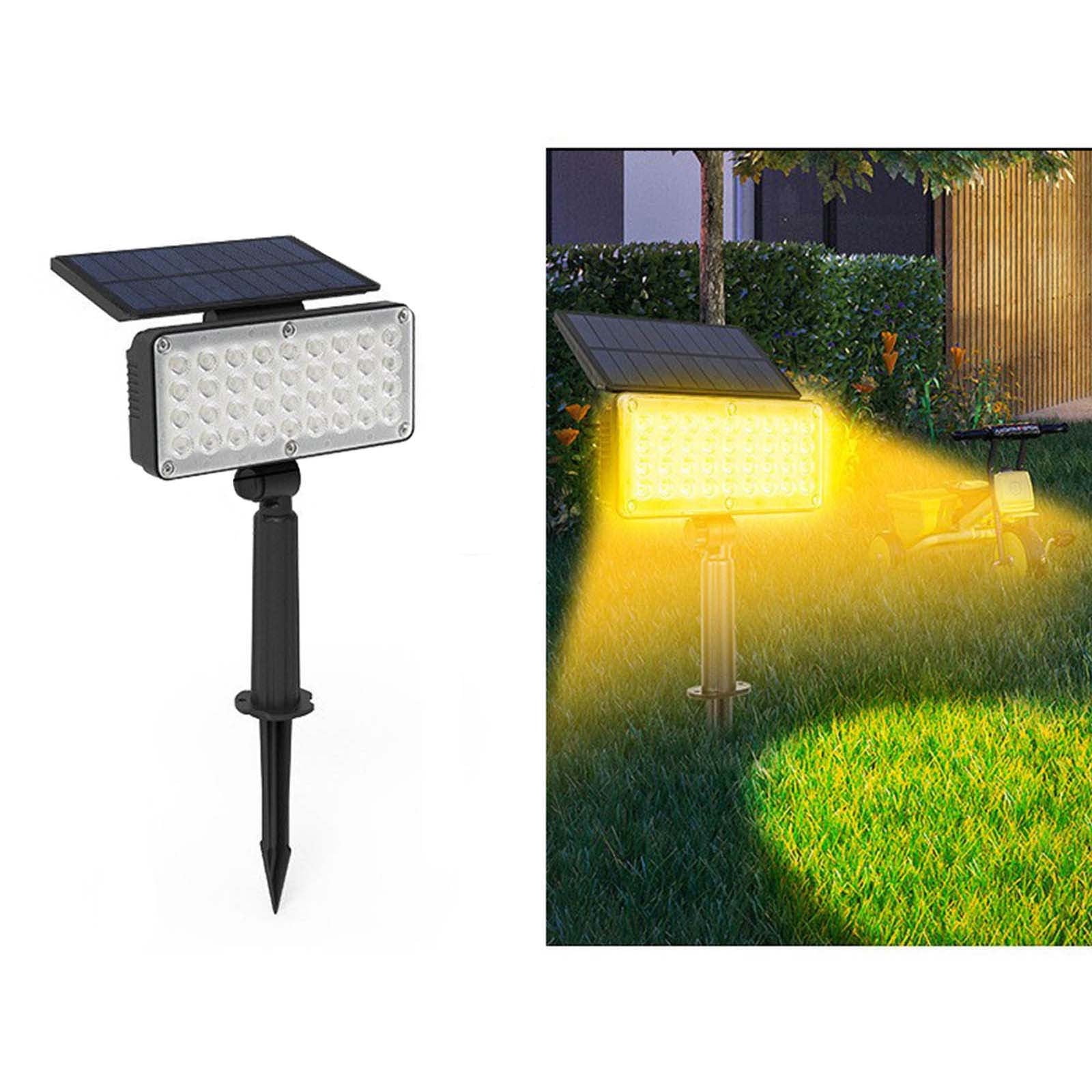 Solar Lights Outdoor Waterproof, 36 LED Solar Spotlights, Solar Powered ...