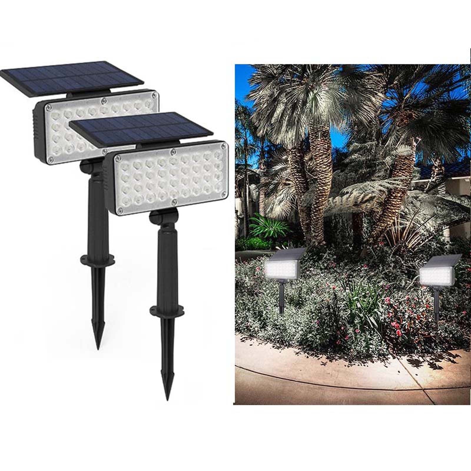 Solar Lights Outdoor Waterproof, 36 LED Solar Spotlights, Solar Powered ...