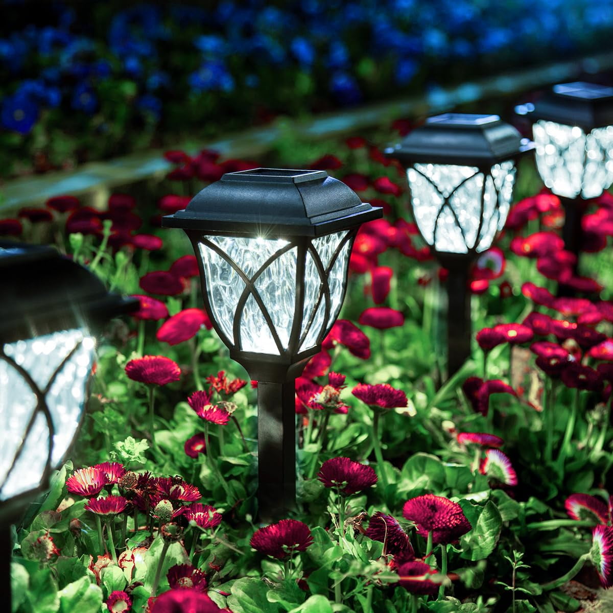 Solar Lights Outdoor Waterproof, 6 Pack LED Solar Garden Lights, Solar ...