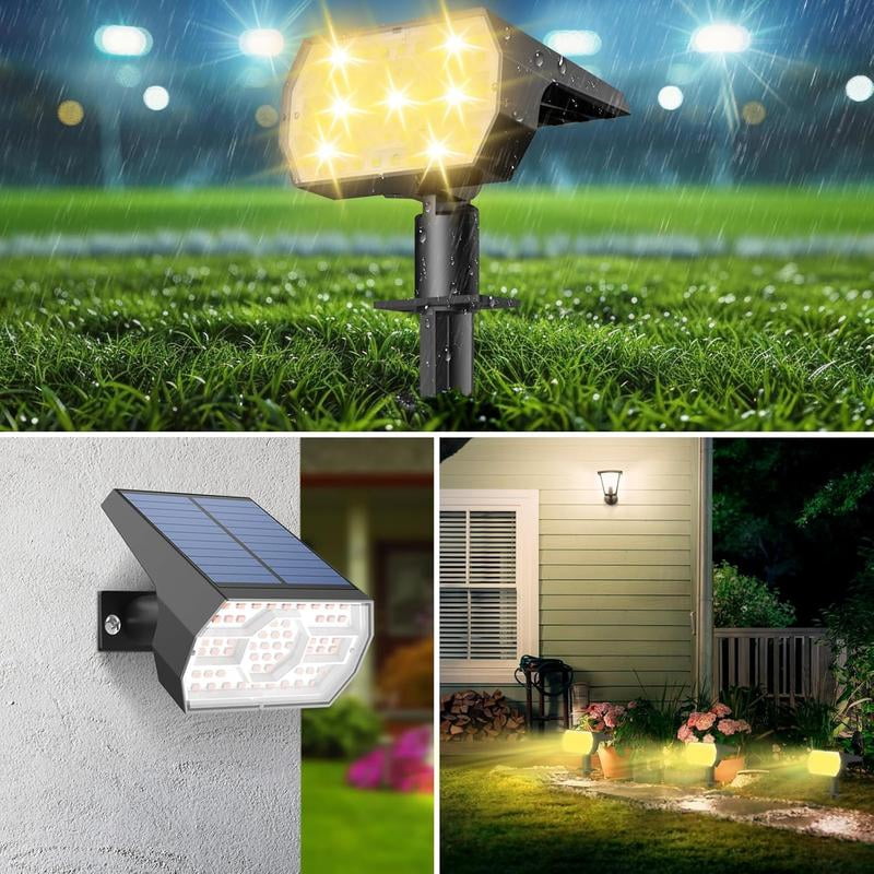 Solar Lights Outdoor Waterproof IP68, 56 LED 3 Lighting Modes Solar ...