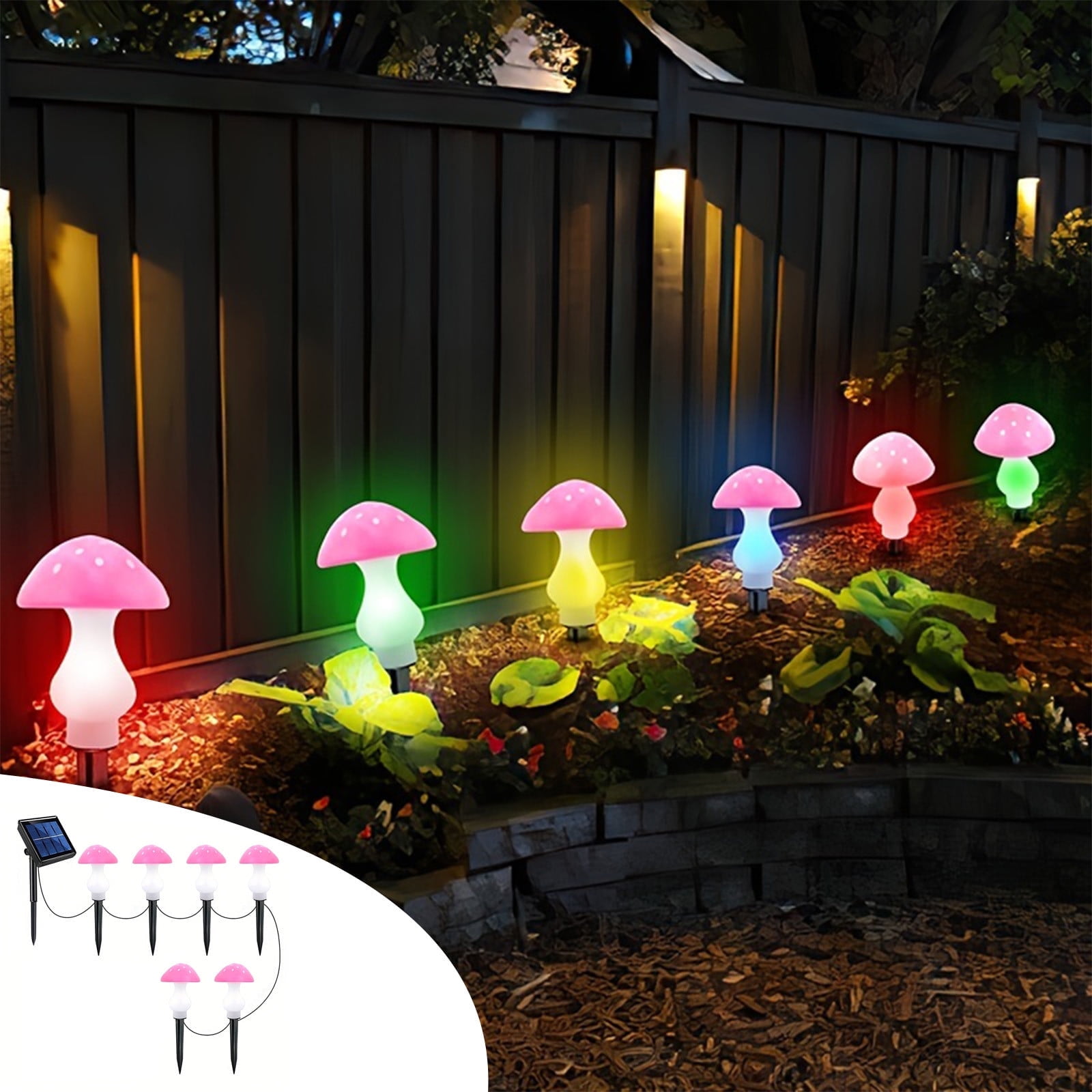 Solar Lights for Outdoor Waterproof Solar Lights Pathway Lights Multi ...