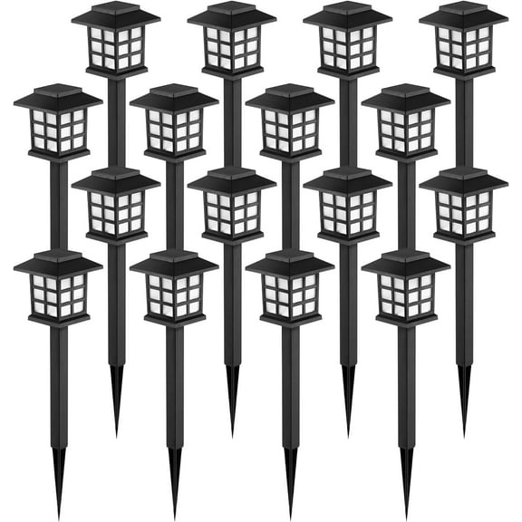 GIGALUMI Solar Lights for Outside,10 Pack Flickering Flame LED Solar ...
