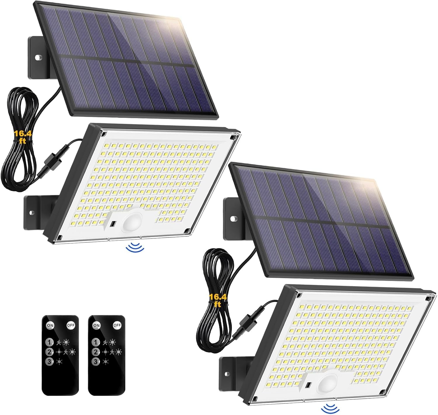Solar Lights for Outside, 172LED 3Modes Split Motion Sensor Outdoor ...