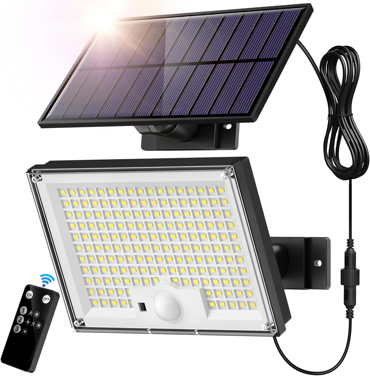 Solar Lights for Outside, 172LED 3Modes Split Motion Sensor Outdoor ...