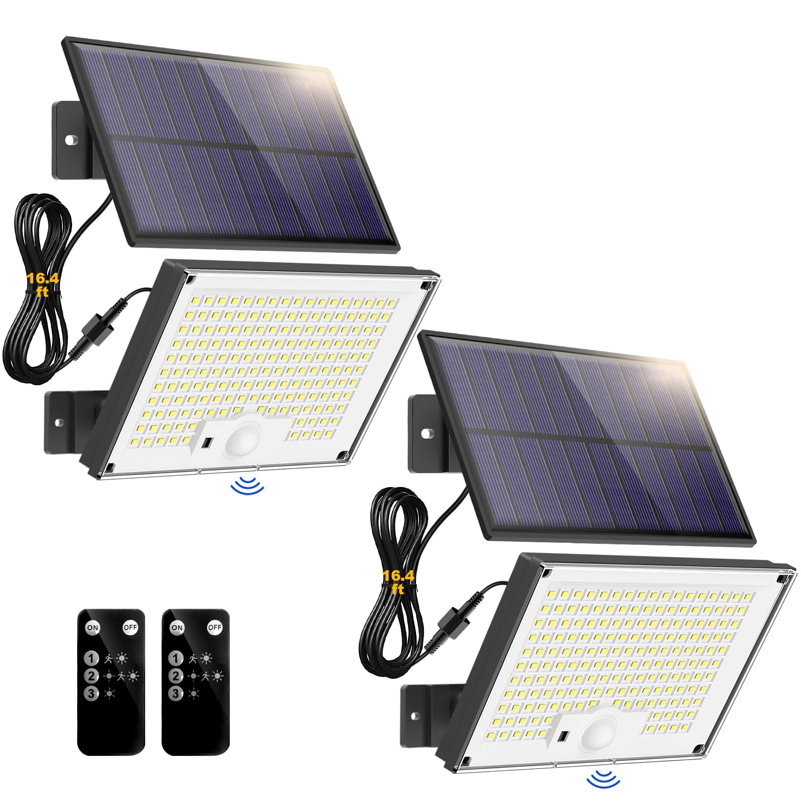 Solar Lights for Outside, 172LED 3Modes Split Motion Sensor Outdoor ...