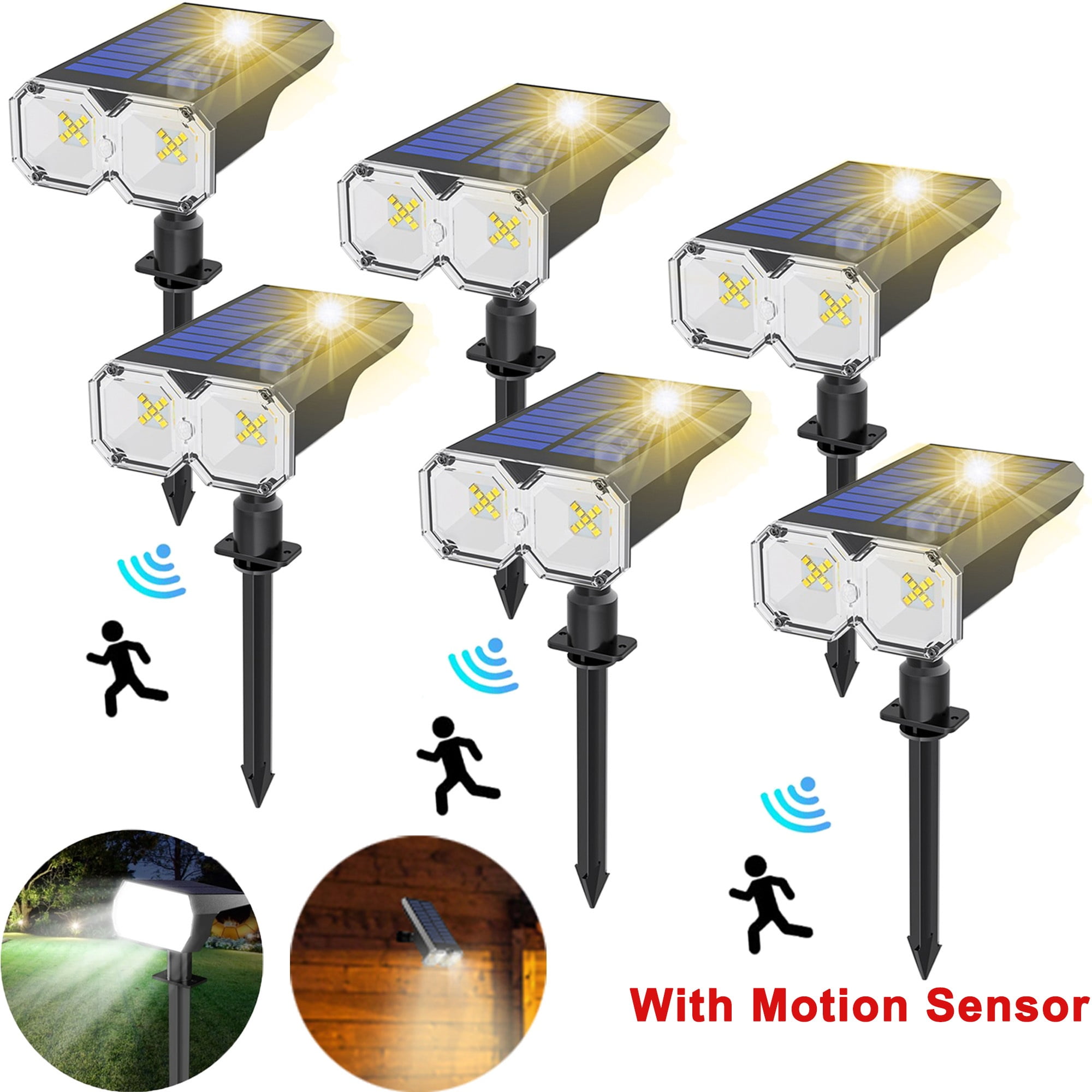 Solar Lights for Outside, Outdoor Waterproof Solar Spotlights,Garden ...