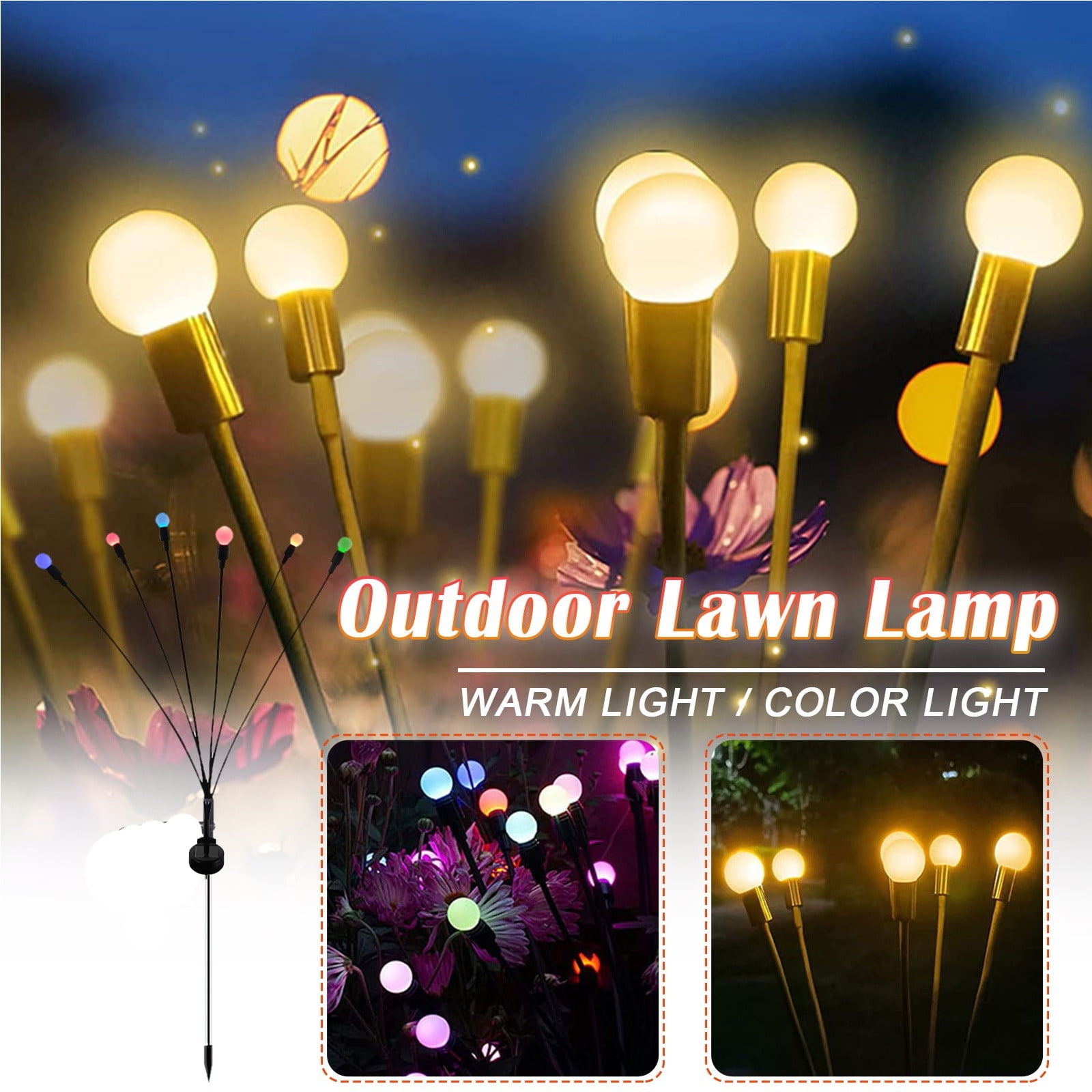 Solar Lights Waterproof for Outside Clearance, Solar Powered Glowworm ...