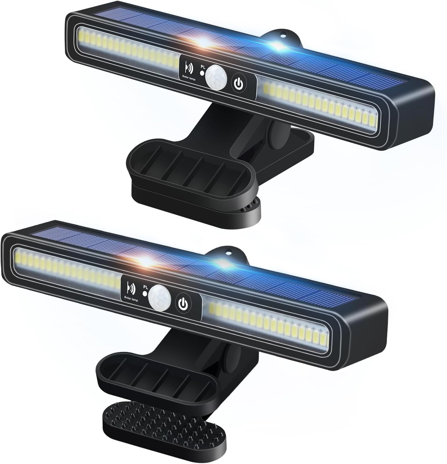 Solar Lights outdoor waterproof clip 36 big LEDs motion sensor fence ...