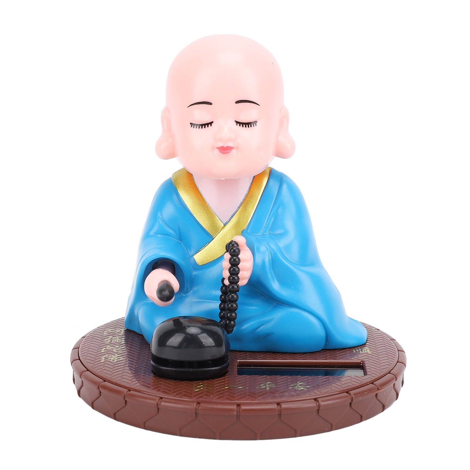 Solar Little Monk Statue, Religious Desk Decor, Dashboard Ornament, Eco ...