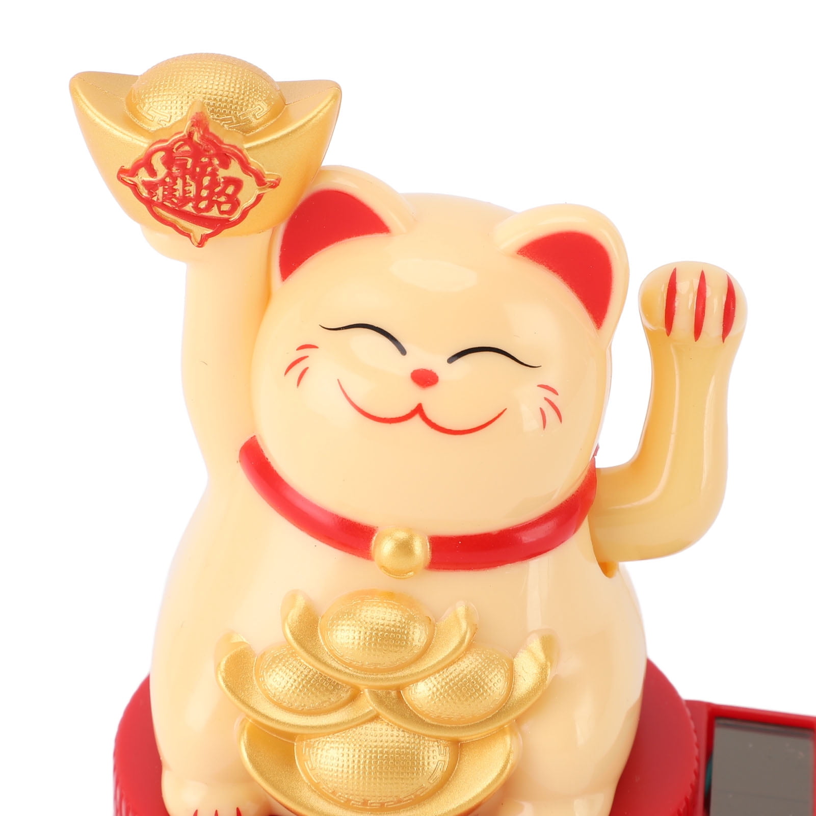 Solar Lucky Cat Statue, Swinging Fortune Figurine For Desk, Car Home ...