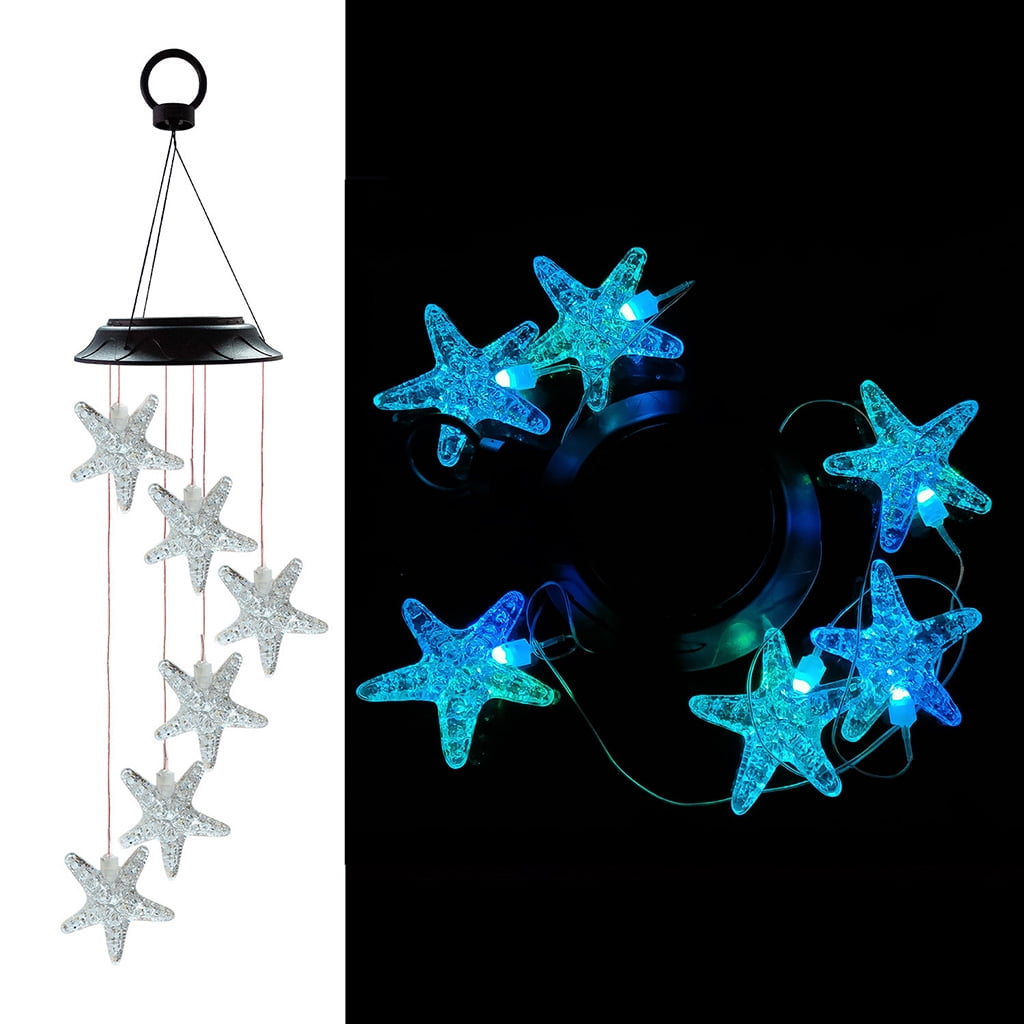 Solar Luminous Garden Decoration Wind Chimes for Outside Elegant Chimes ...