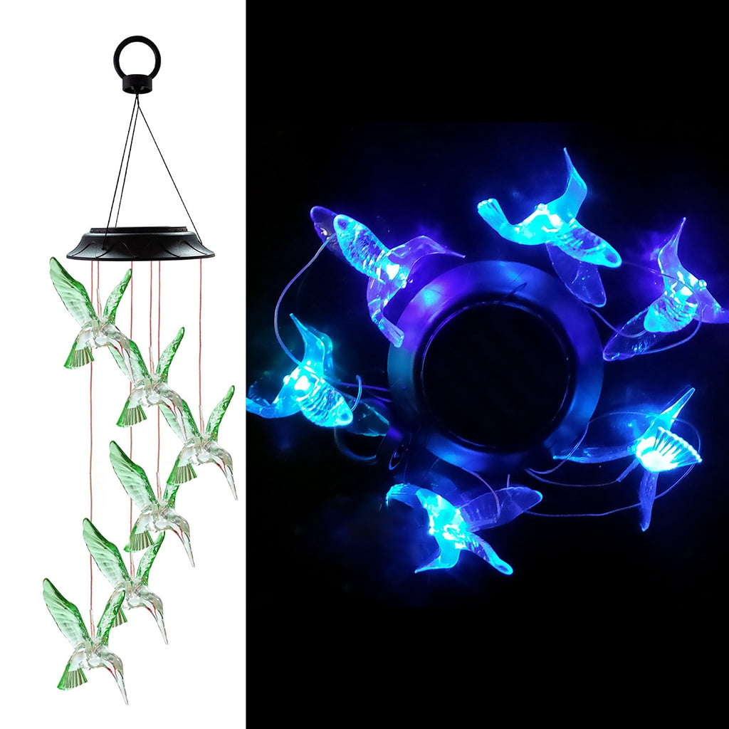Solar Luminous Garden Decoration Wind Chimes for Outside Elegant Chimes ...