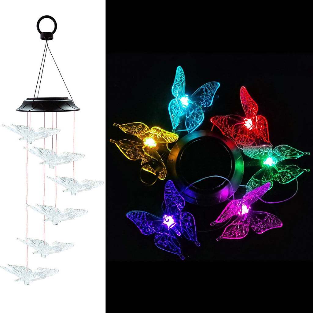 Solar Luminous Garden Decoration Wind Chimes for Outside Elegant Chimes ...