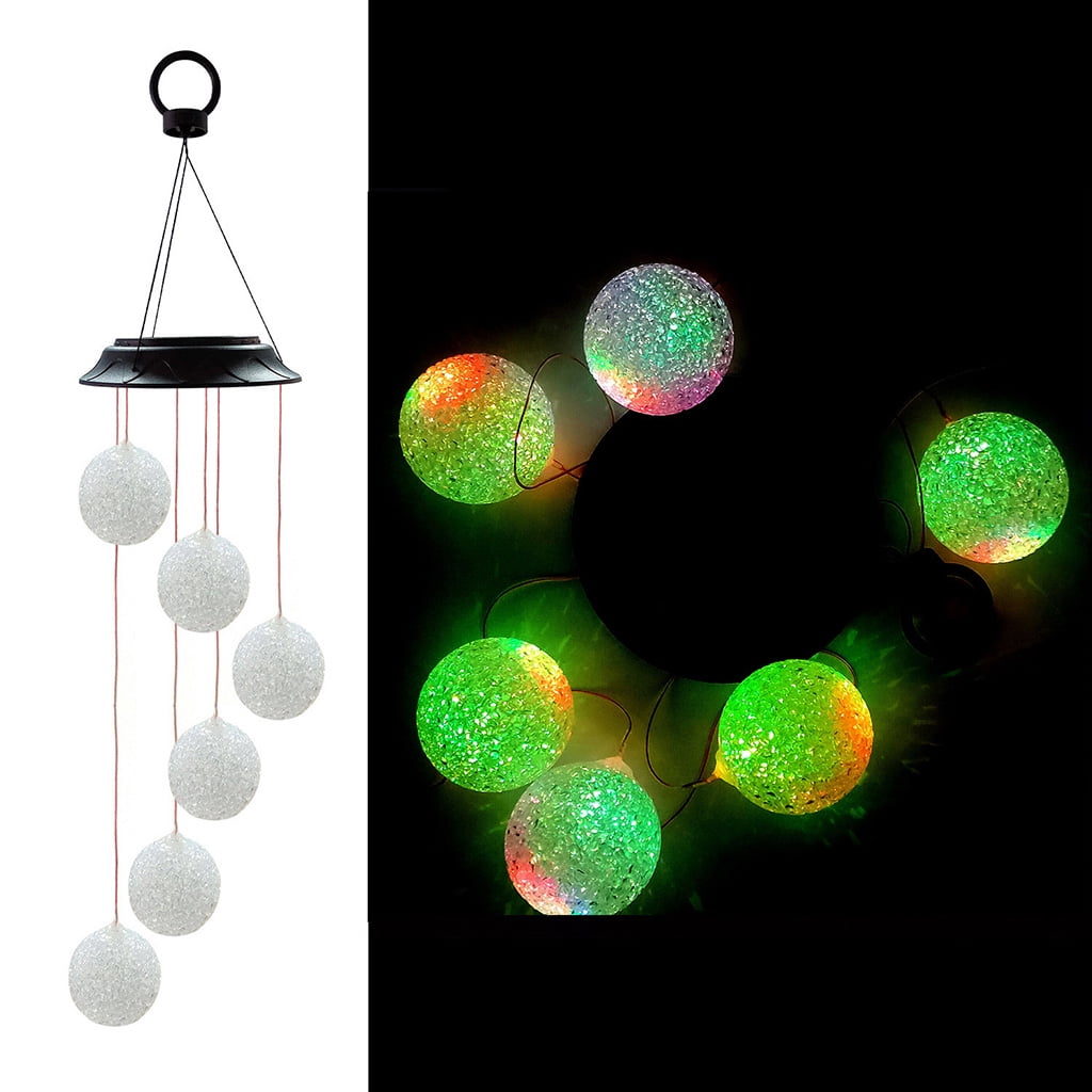 Solar Luminous Garden Decoration Wind Chimes for Outside Elegant Chimes ...