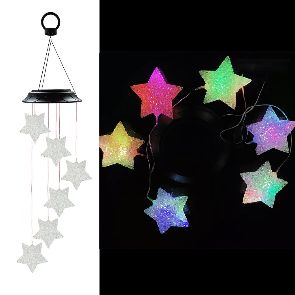 Solar Luminous Garden Decoration Wind Chimes for Outside Elegant Chimes ...