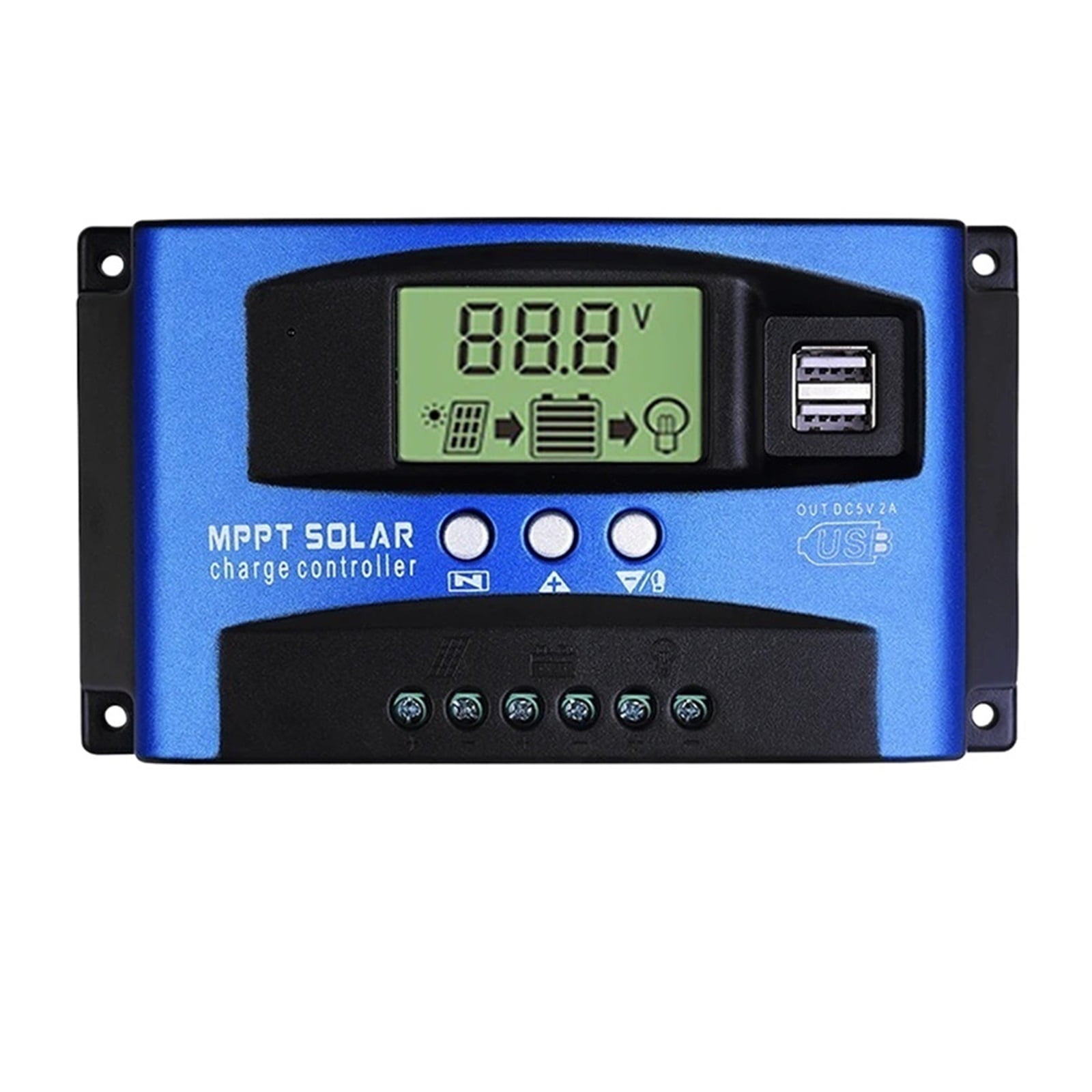 Solar MPPT 100A 60A 50A 40A 30A Charge Controller Dual USB LCD Display ...