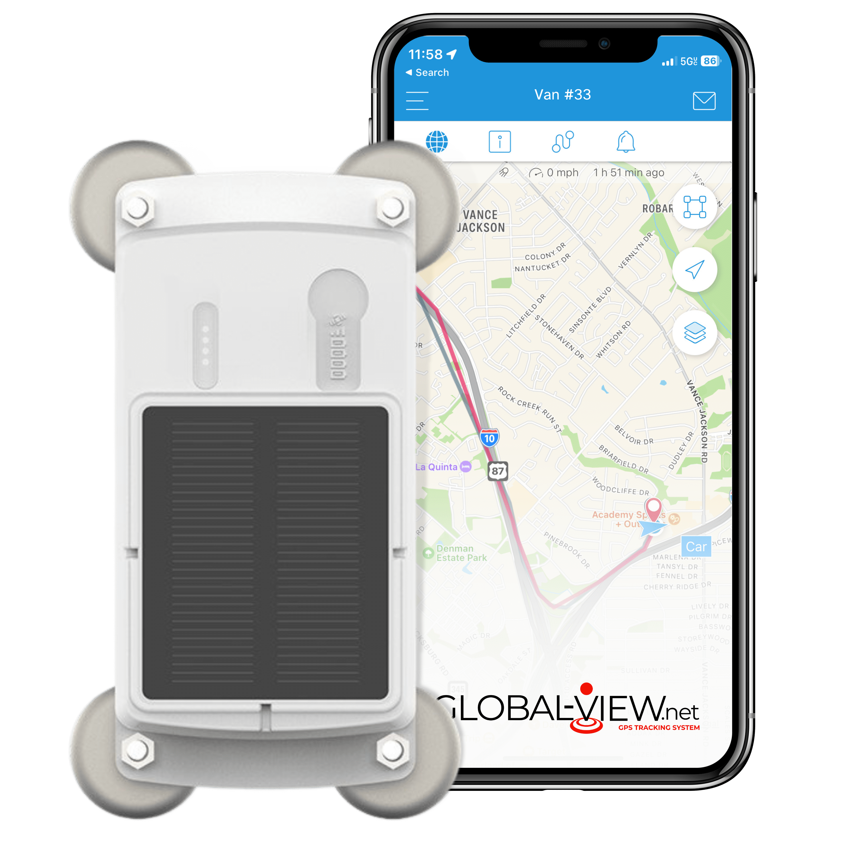 Solar Magnetic GPS Tracker - Solar GPS Tracking Device - Mobile and Web ...