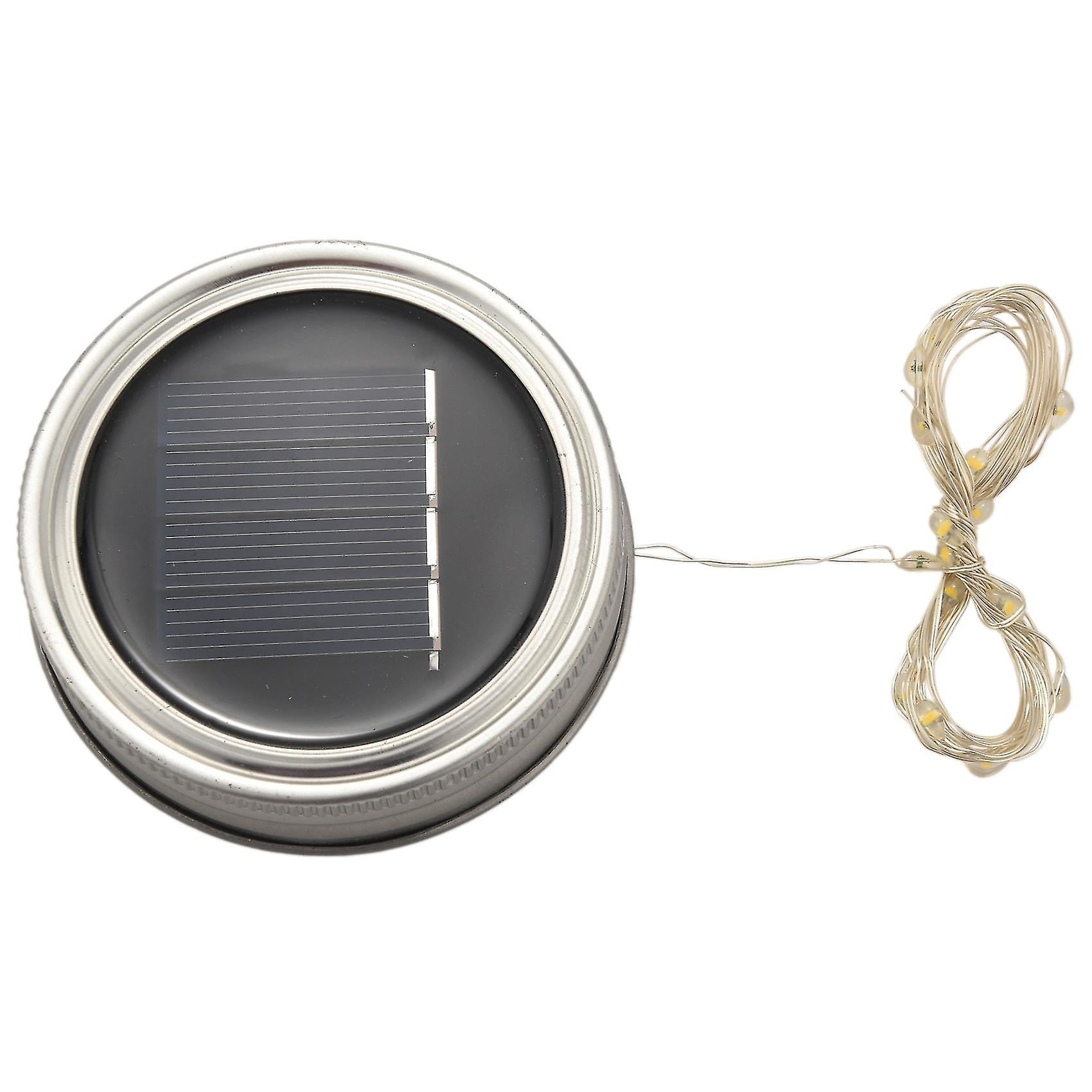 Solar Mason Jar Lid Lights, 6 Pack 20 Led String Lights,6 Hangers ...
