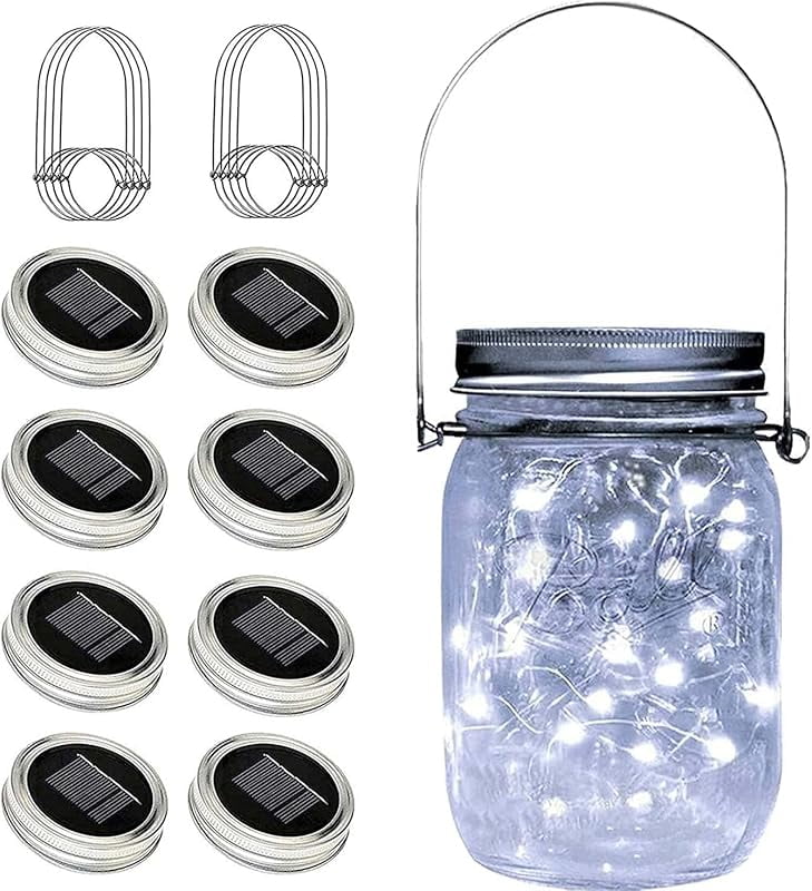 Solar Mason Jar Lights Lids, 12 Pack 30 Led Fairy Lights(Jars Not ...