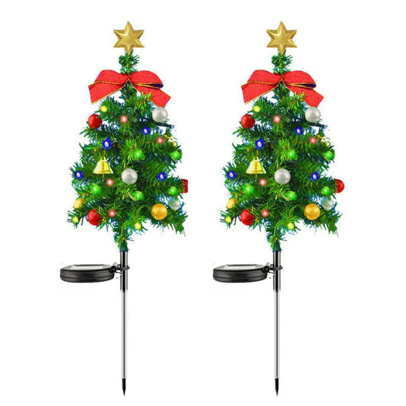 Solar Mini Christmas Tree Light Outdoor Decoration, Solar Tree Lights ...