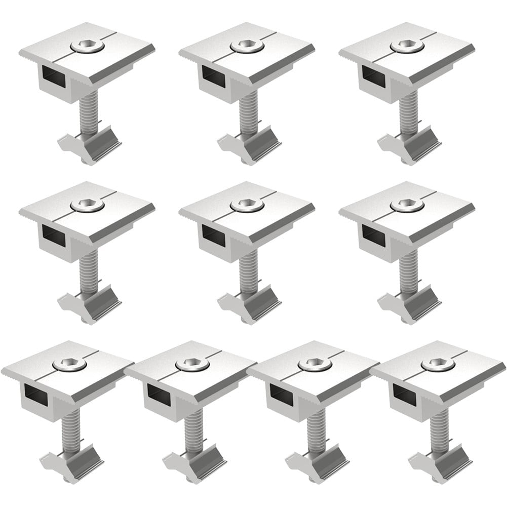Solar Module Holder End Medium Clamp 30-35MM Kit Solar Panel Bracket ...