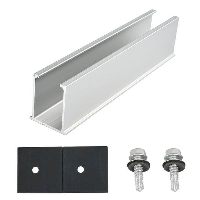 Solar Modules Rail Bracket Trapezoidal Sheet Flat Roof PV Mounting Rail ...