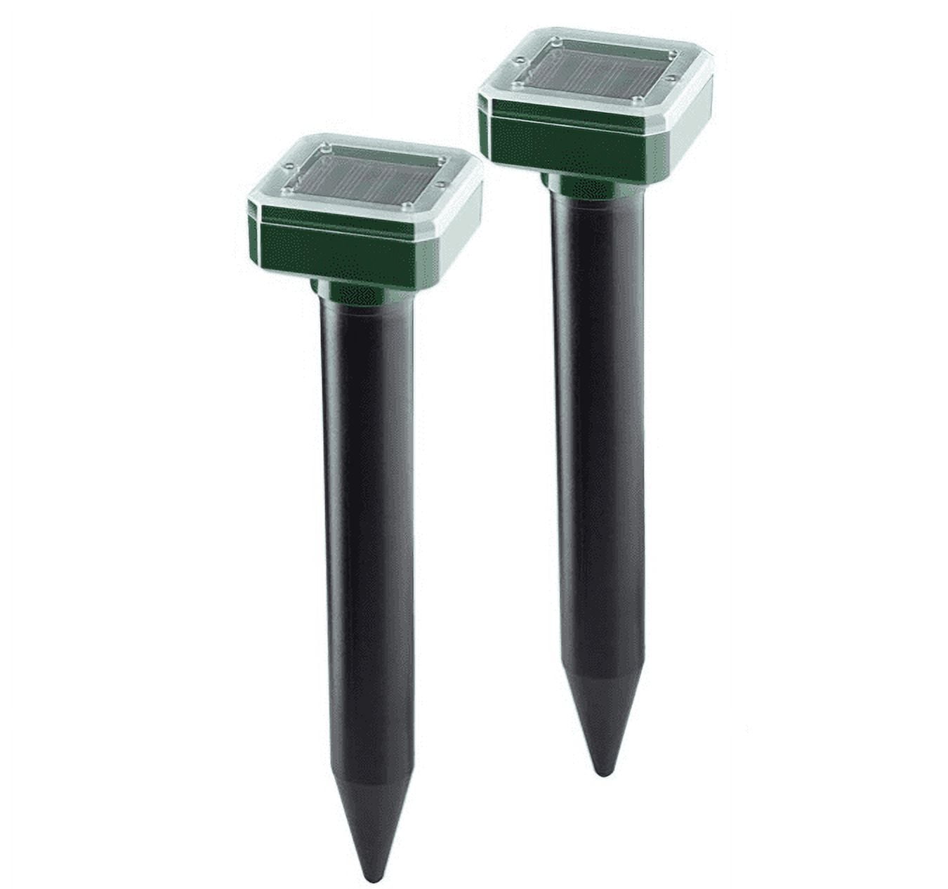 Solar Mole Repellent Ultrasonic 2 Pack Outdoor Powered Sonic Deterrent ...