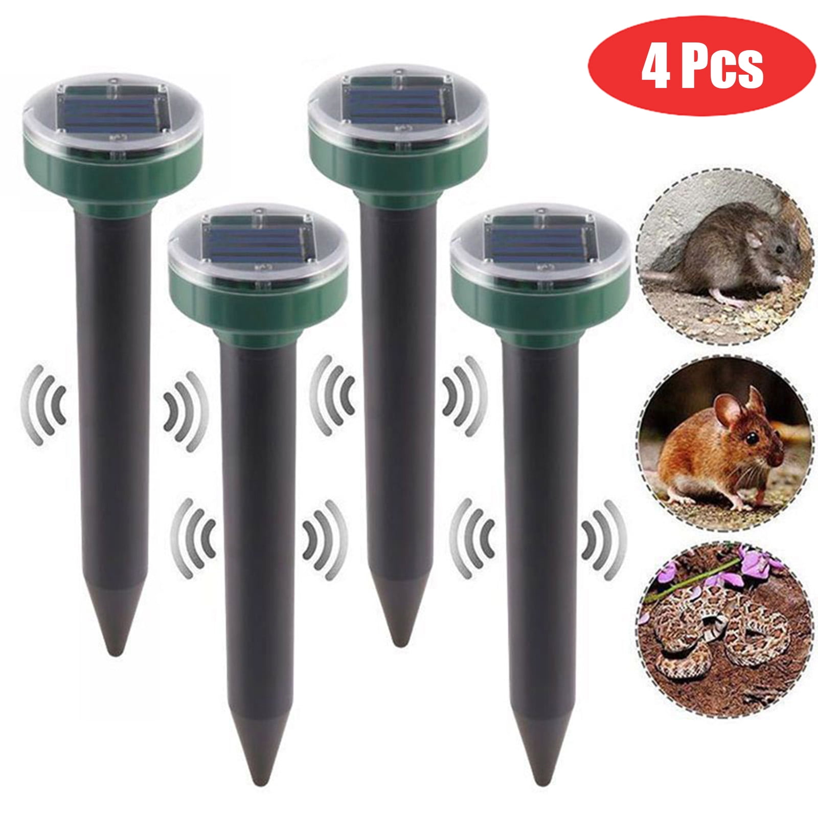 Solar Mole Repellent, Ultrasonic & Solar Powered Gopher Repellent ...
