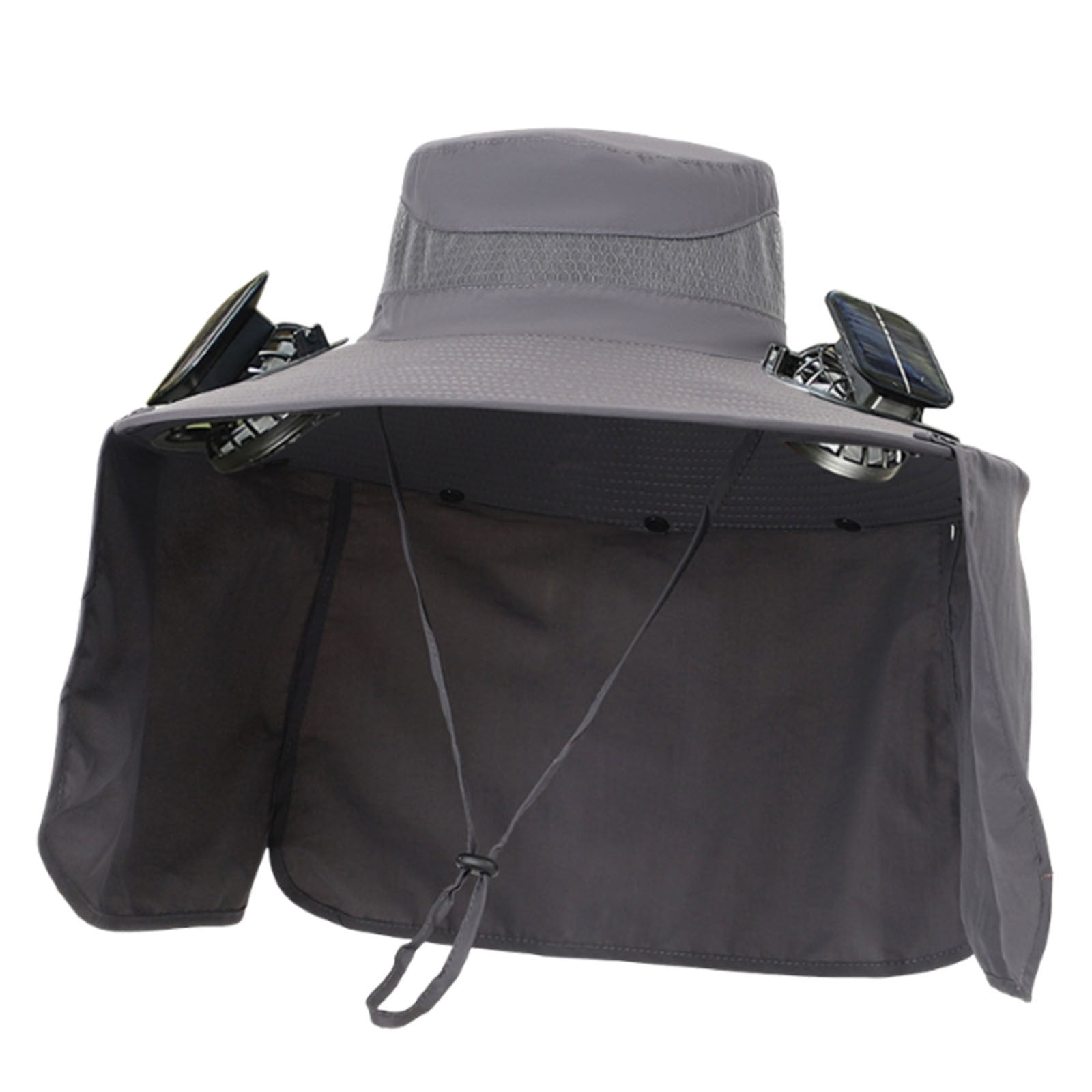 Solar Mosquito Fan Hat - 2 Solar Fans Included - Adjustable 3-Speed ...