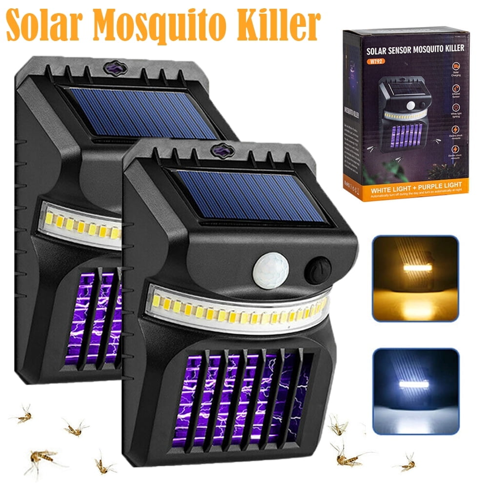 Solar Mosquito Killer, Outdoor Waterproof Bug Zapper Wall Lamp with ...
