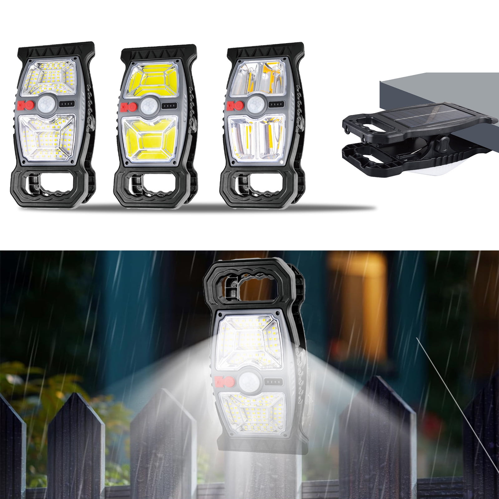 Solar Motion Activated Lights, IPX4 Waterproof Outdoor Lights, 3 Modes ...