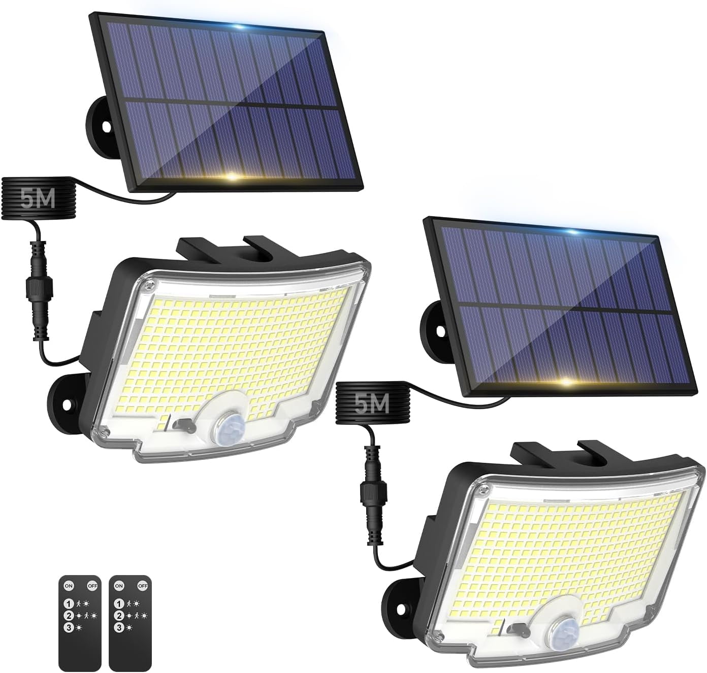 Solar Motion Lights Outdoor, [314LEDs/3Modes] Split Solar Lights ...