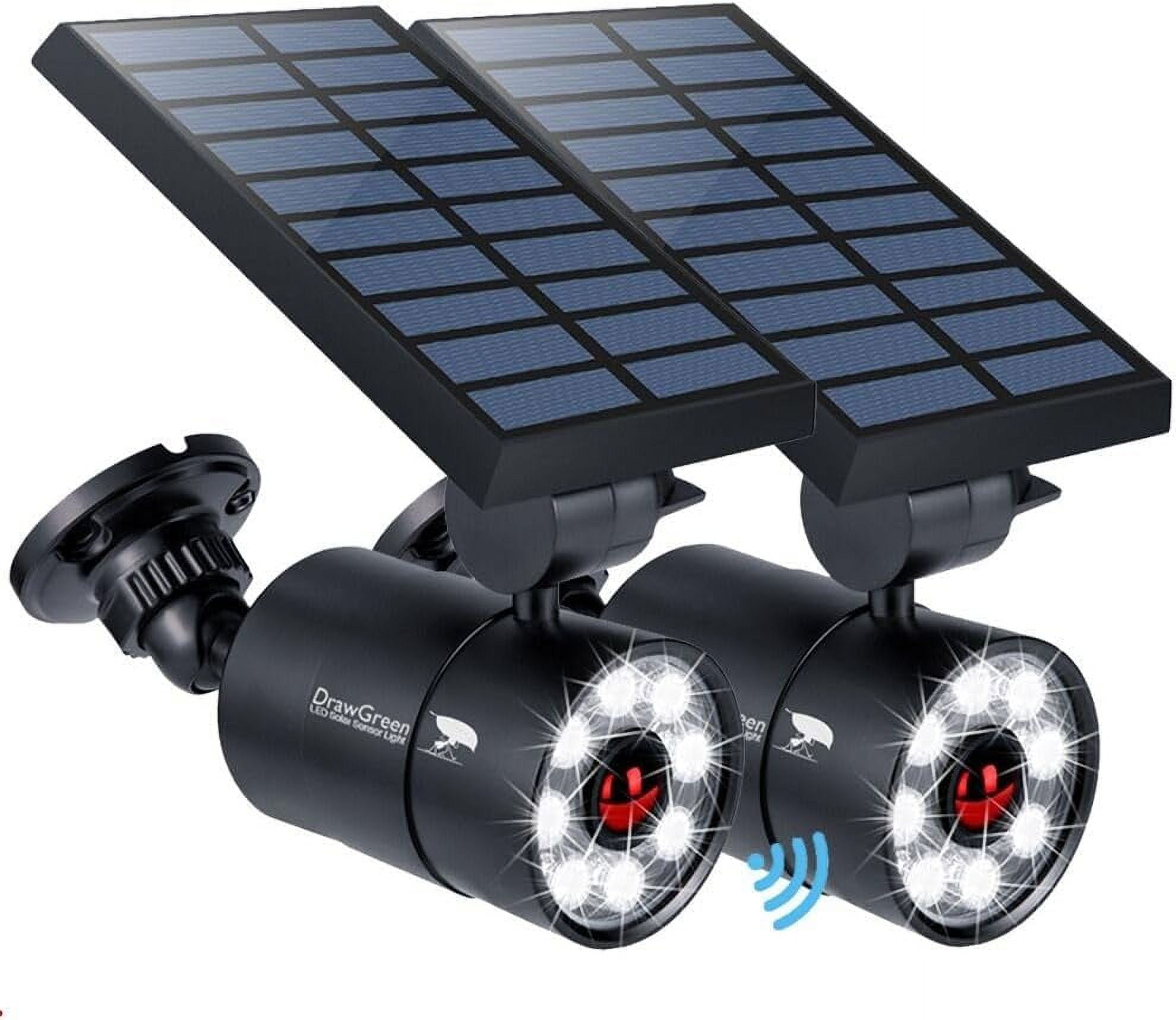 Solar Motion Sensor Light Outdoor Of 2, 1400-Lumen 9-Watt(110W Equ ...