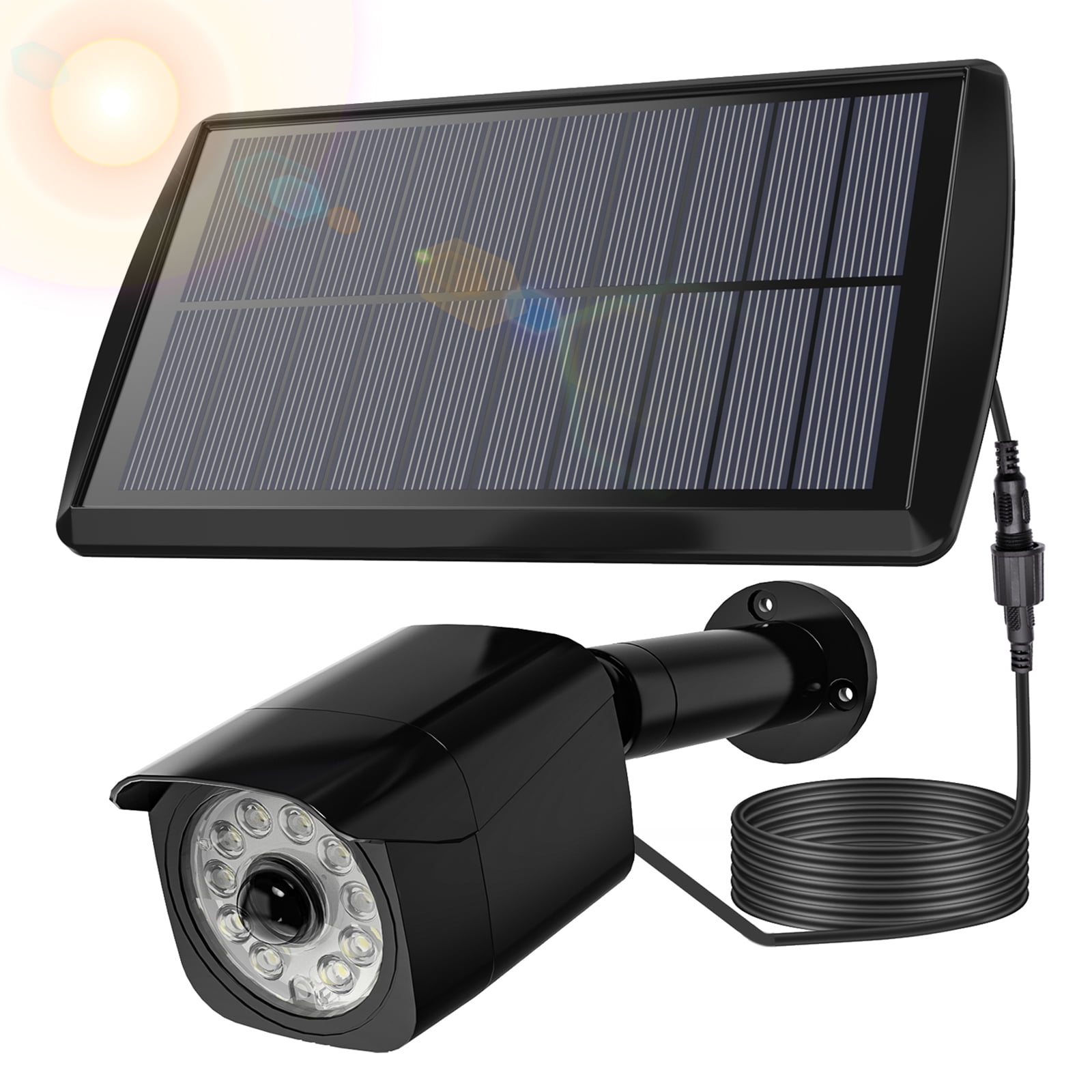 Solar Motion Sensor Lights 11 LED Simulation Security Bionic Spotlight ...